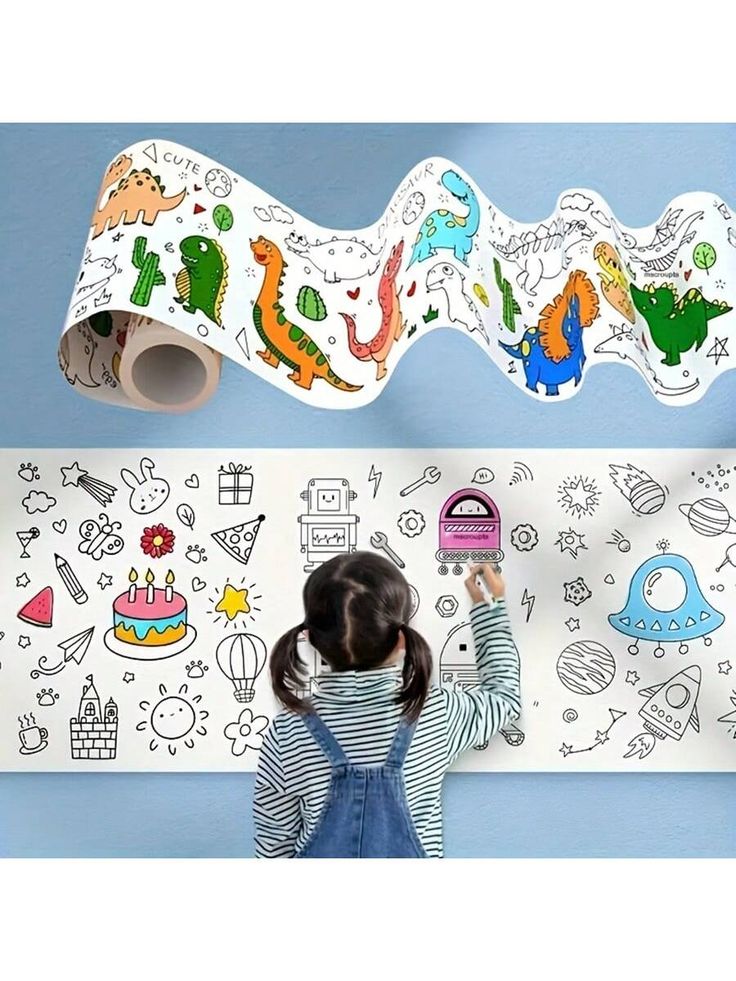 Children's Coloring Drawing Roll , Coloring Book , Creative Rolls ...