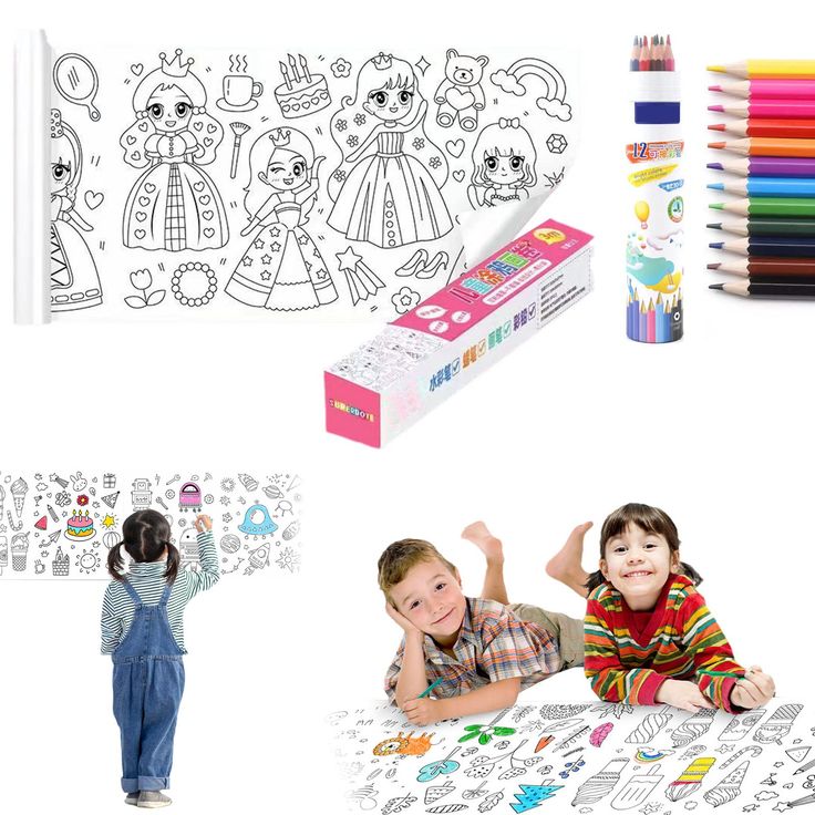 Children's Coloring Drawing Roll , Coloring Book , Creative Rolls ...